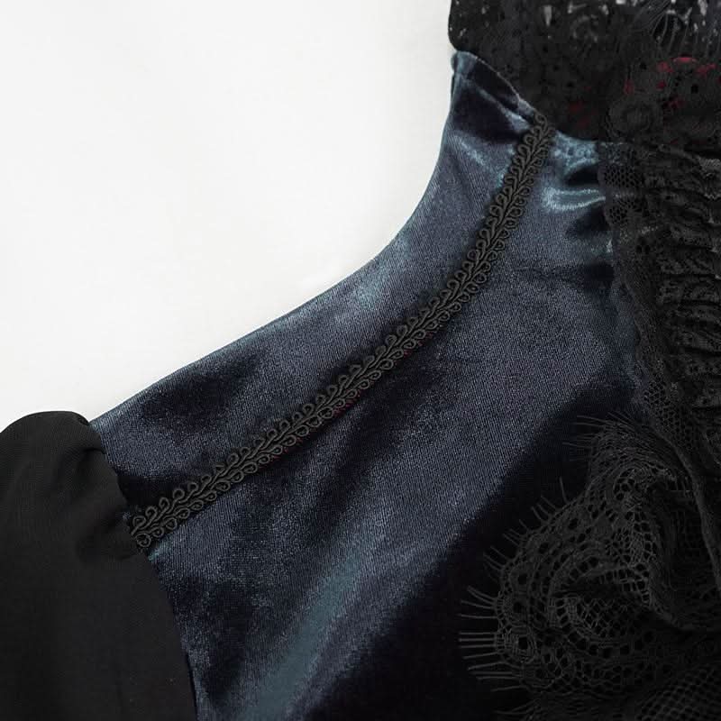 'Starlight Star Bright' Gothic Blouse With Ruffles – DevilFashion Official