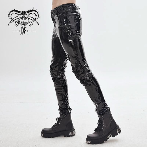 'Edgerunner' Cyberpunk Faux Leather Skinny Pants – DevilFashion Official